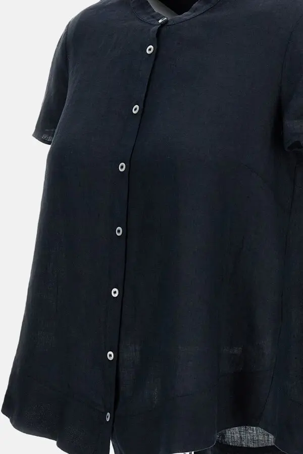 BIFFI Linen Short-sleeve Shirt