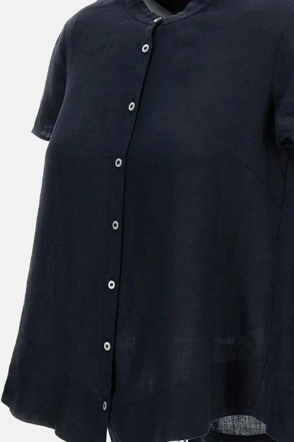 BIFFI Linen Short-sleeve Shirt