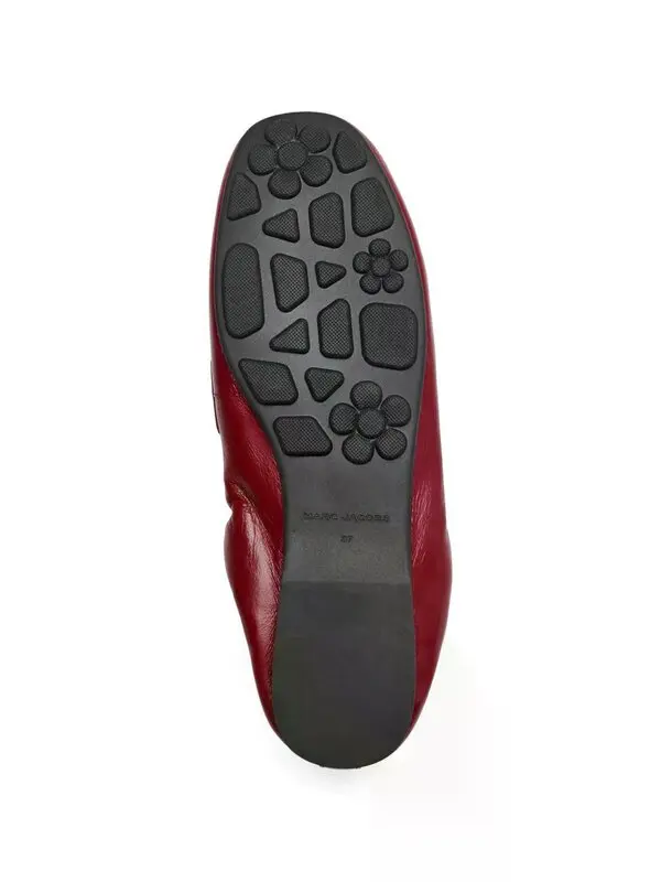Marc Jacobs Logo-plaque Leather Loafers - Red