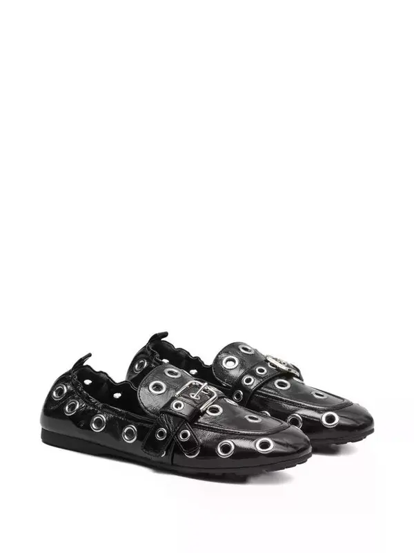 Marc Jacobs Grommet-detail Buckle Leather Loafers