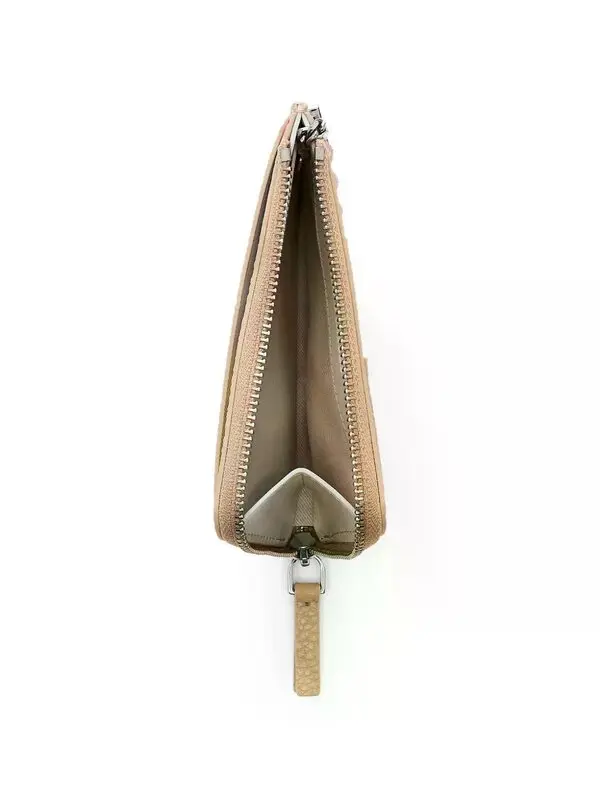 Marc Jacobs Scribble Top Zip Leather Wallet - Neutrals