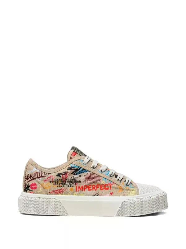 Marc Jacobs The Punk Scribble Lace-up Sneakers