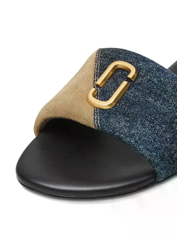 Marc Jacobs Logo-detail Denim Slides