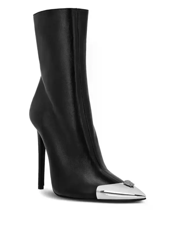 Philipp Plein Leather Ankle Boots