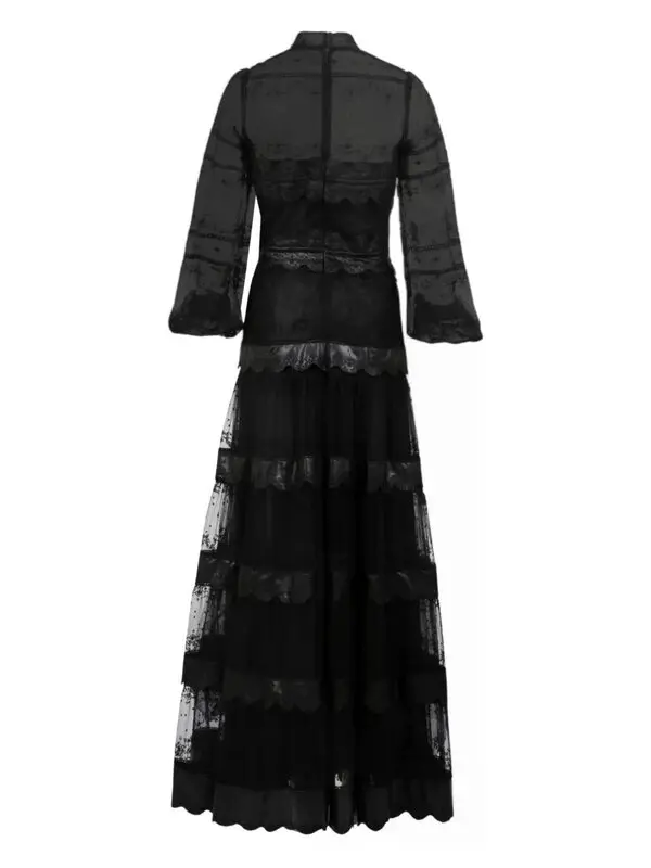 Costarellos Jacey Embroidered Tulle Gown