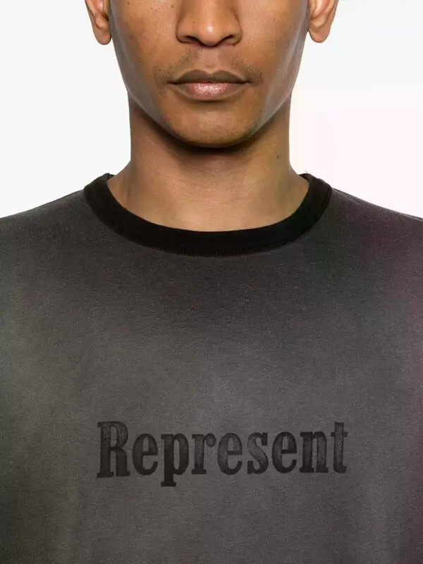 REPRESENT Logo-detail T-shirt - Grey