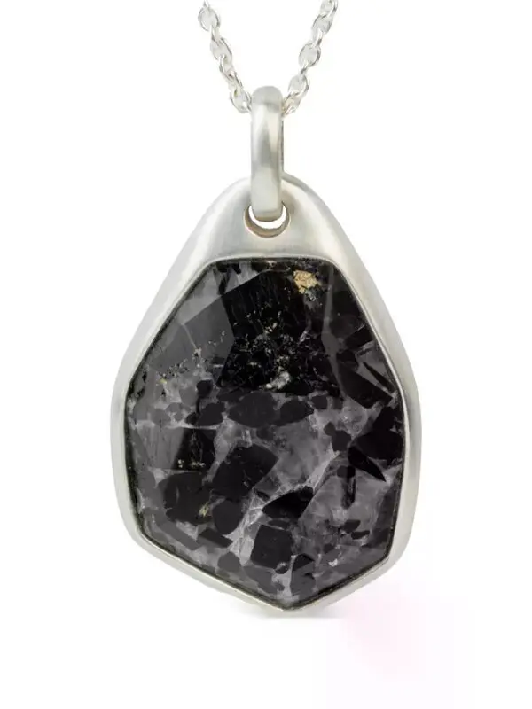 PARTS OF FOUR Inclusion Crystal Necklace - Silver