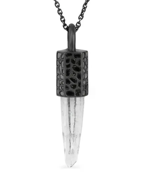 PARTS OF FOUR Talisman Quartz Necklace - Black