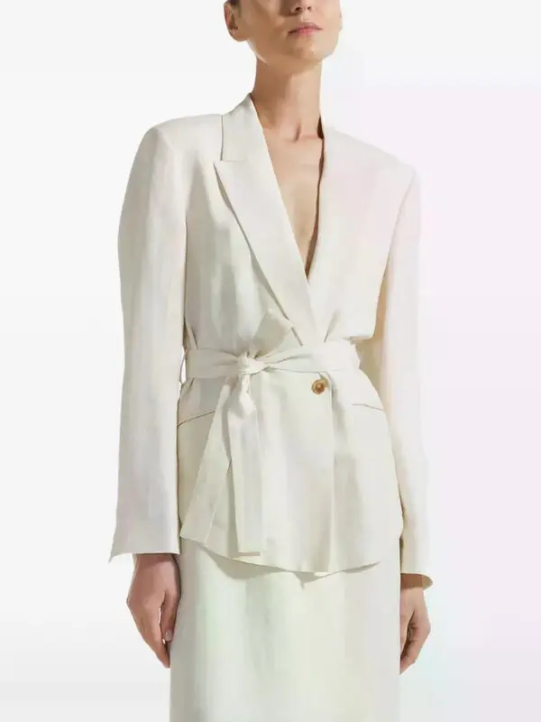 Seventy Tie-detail Single-breasted Blazer - White