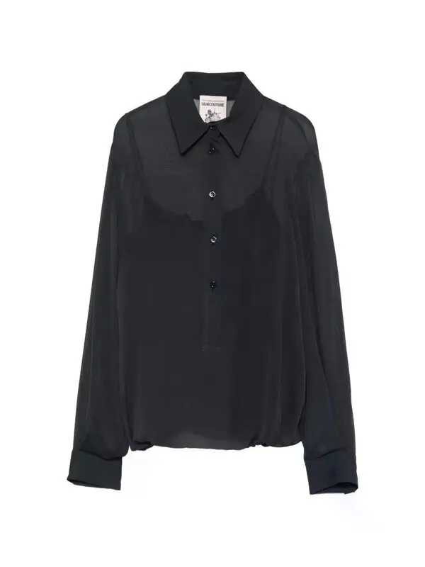 SEMICOUTURE Buttoned Long-sleeve Top