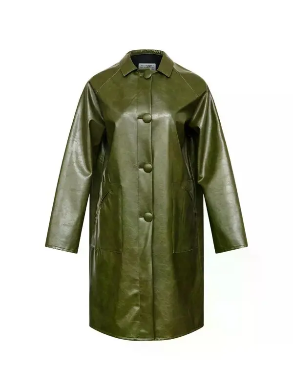 MAISON MARGIELA Buttoned Single-breasted Coat - Green