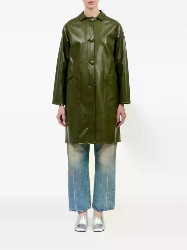 MAISON MARGIELA Buttoned Single-breasted Coat - Green