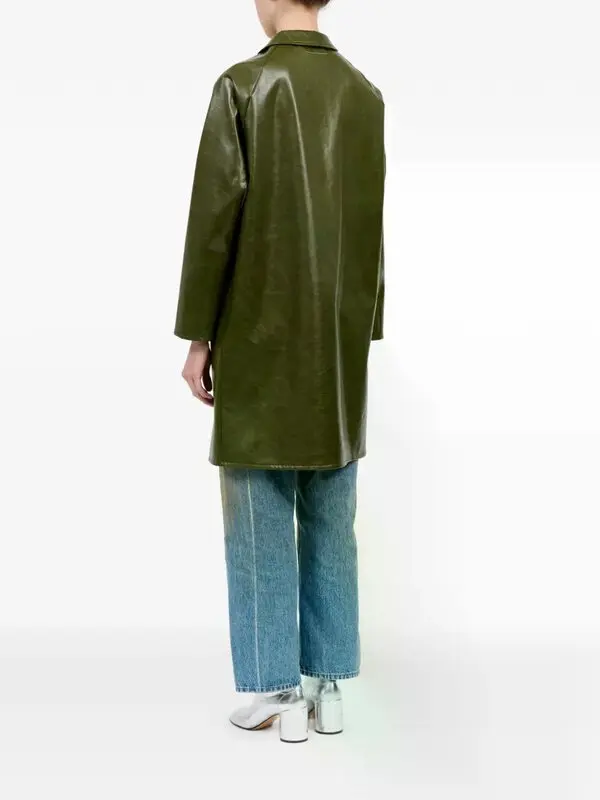 MAISON MARGIELA Buttoned Single-breasted Coat - Green
