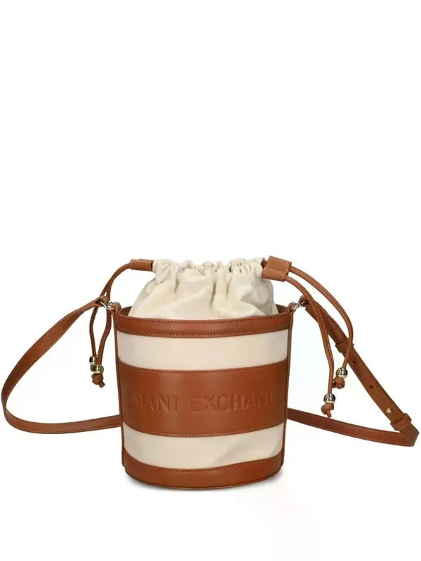 Armani Exchange Drawstring-closure Bucket Bag - Neutrals