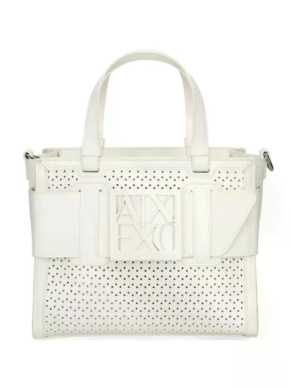 Armani Exchange Logo-detail Tote Bag - White