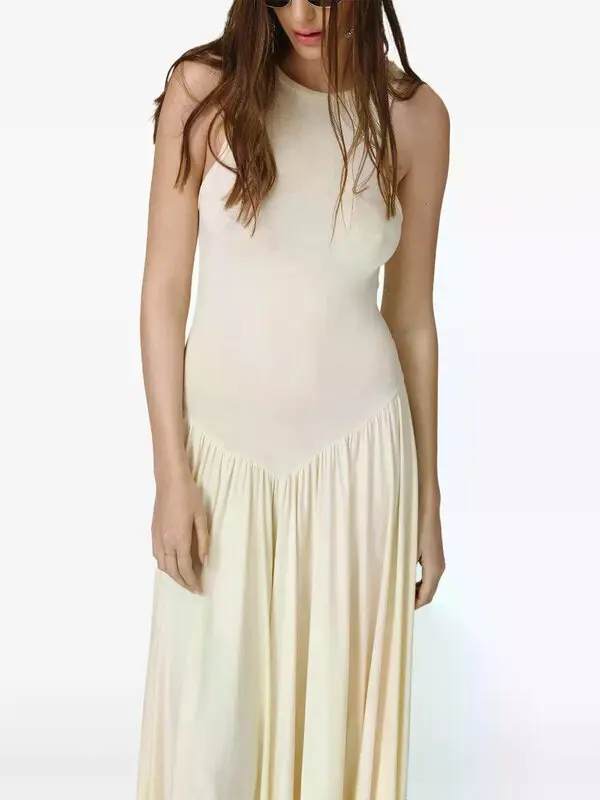 PNK Pleated Maxi Dress - Yellow