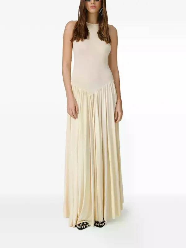 PNK Pleated Maxi Dress - Yellow