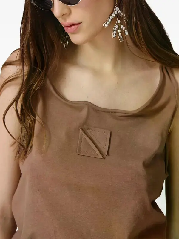 PNK Patch-detail Top - Brown
