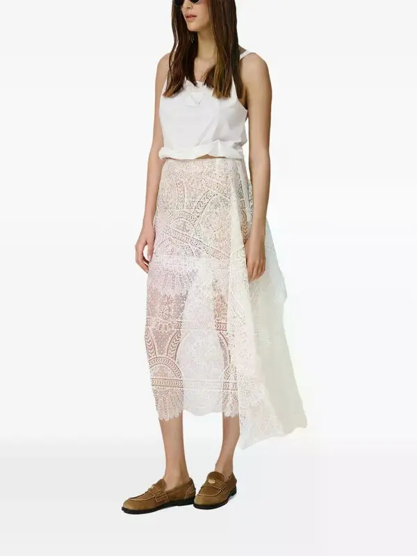 PNK Round-neck Patch-detail Top - White