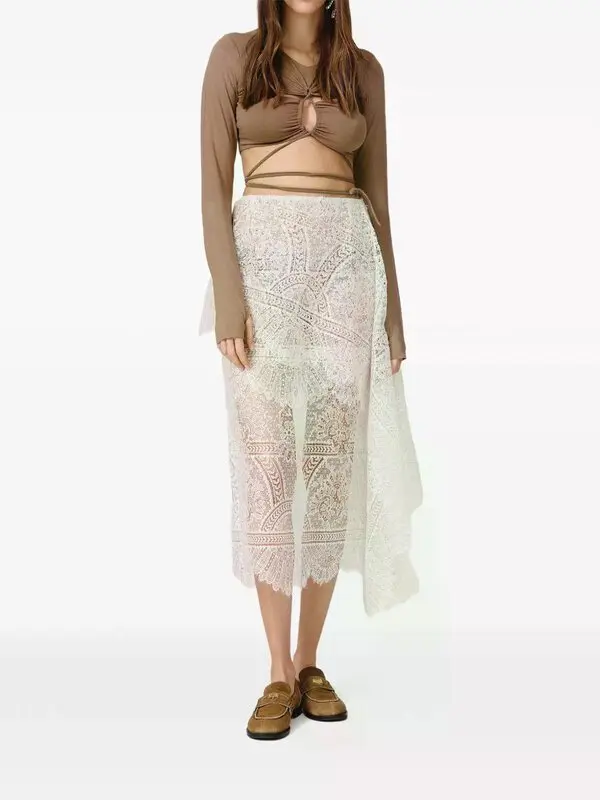 PNK Long-sleeve Cutout-detail Top - Neutrals
