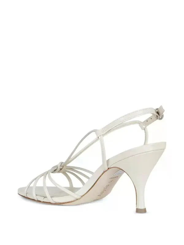 AeydĒ Knotted Strap Pumps - White