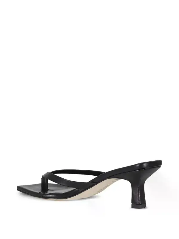 AeydĒ Strappy Thong Sandals - Black