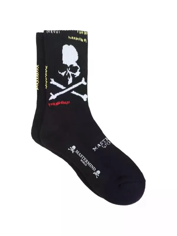 MASTERMIND WORLD Skull Graphic Socks - Black