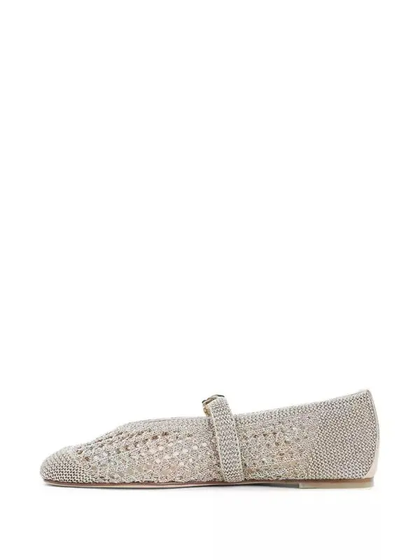 STUART WEITZMAN Leora Buckle-strap Ballet Flats - Gold