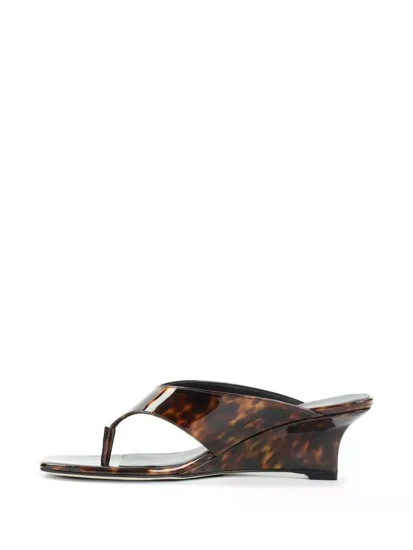 STUART WEITZMAN Wedge Thong Sandals - Brown