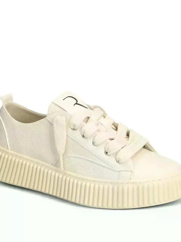 RHUN Leather Flatform Sneakers - Neutrals
