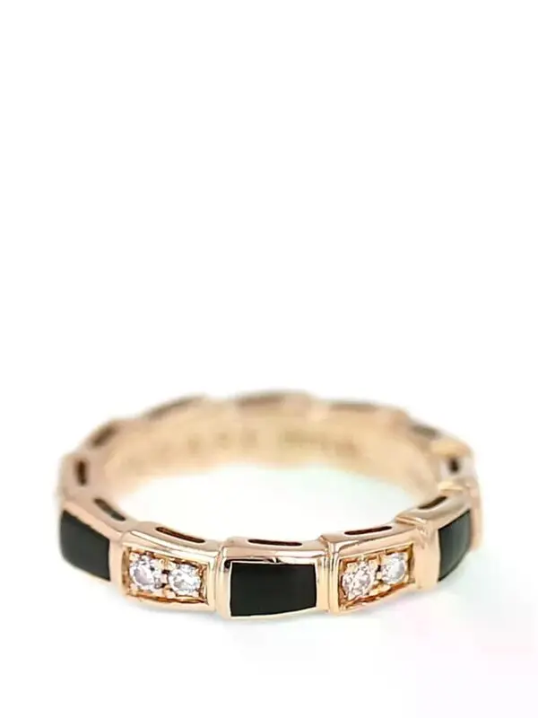 BVLGARI Diamond, Onyx And Gold Serpenti Viper Ring