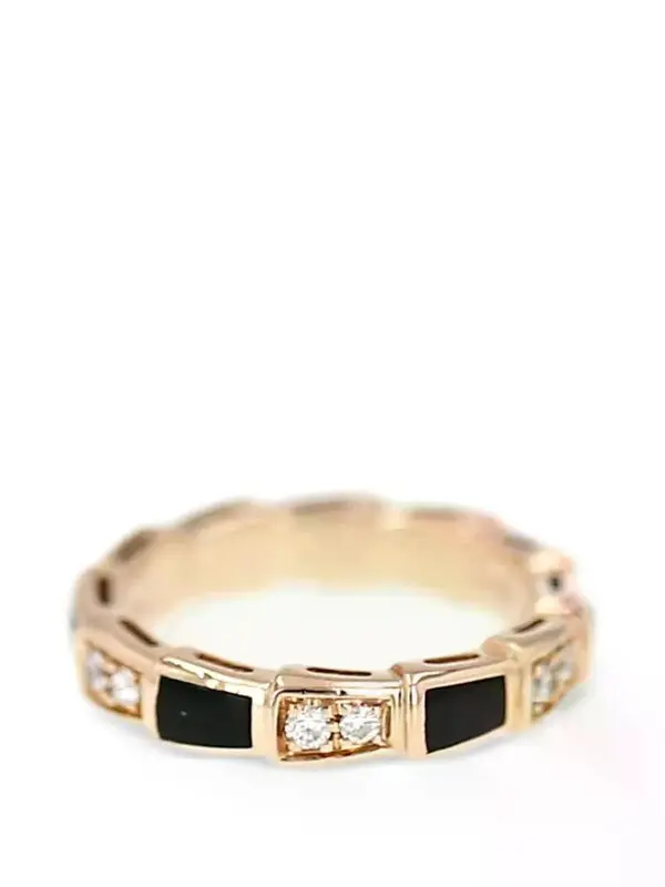 BVLGARI Diamond, Onyx And Gold Serpenti Viper Ring