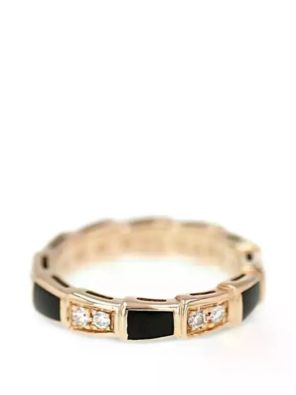 BVLGARI Diamond, Onyx And Gold Serpenti Viper Ring