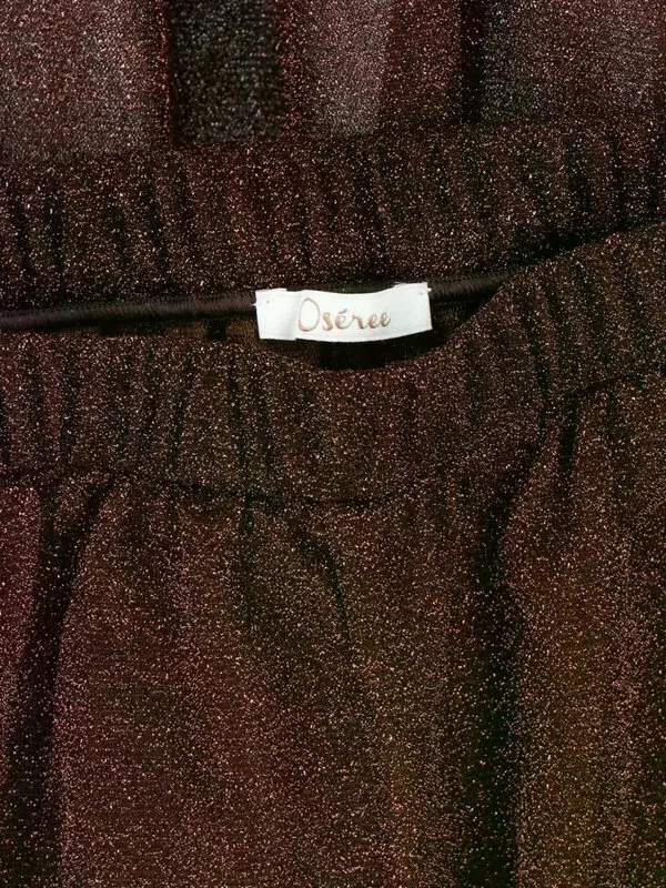 Oseree Lumière Elasticated Trousers - Brown