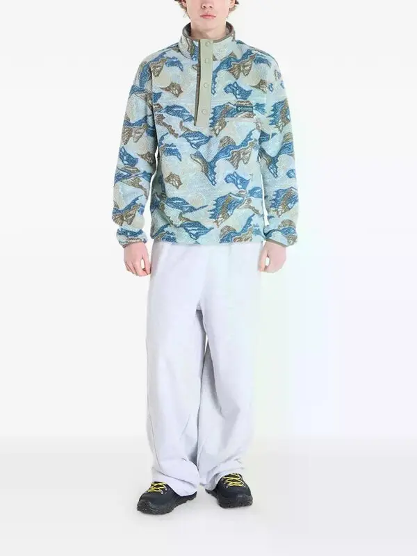 Columbia Patterned Sherpa Sweatshirt - Blue