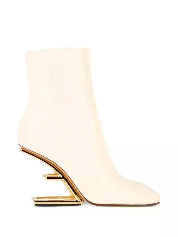 Fendi First Leather Ankle Boots - Neutrals