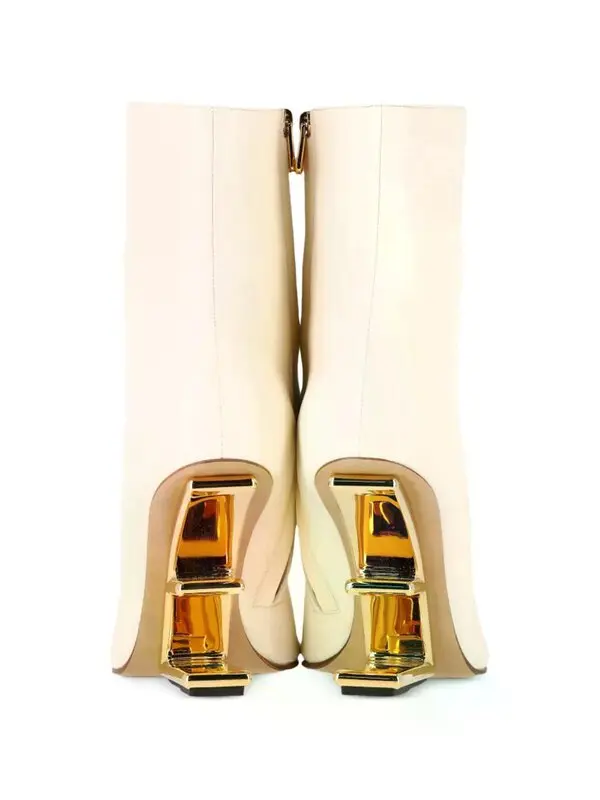 Fendi First Leather Ankle Boots - Neutrals