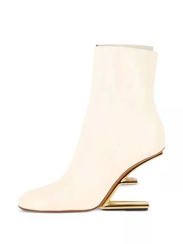 Fendi First Leather Ankle Boots - Neutrals