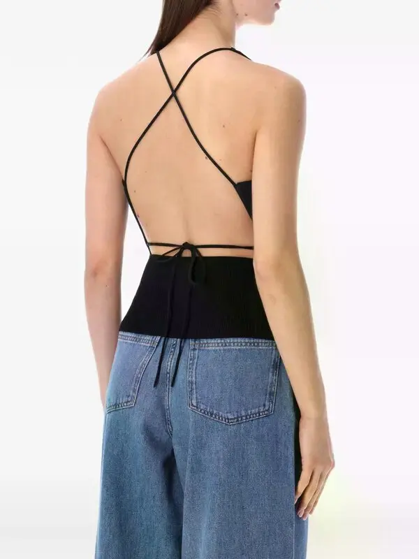 SESSUN Lygia Open-back Top - Black