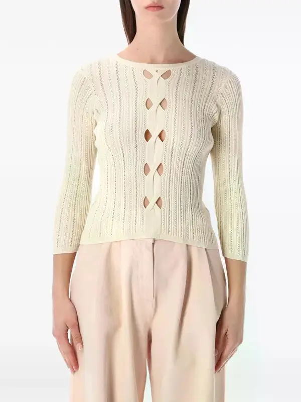 SESSUN Alencar Cut-out Sweater - Neutrals