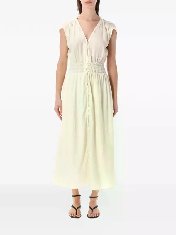 SESSUN Galiane Smocked Dress - Neutrals