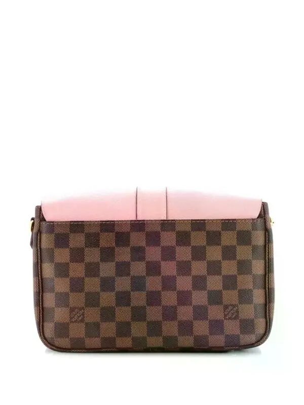 LOUIS VUITTON Clapton Handbag Damier And Leather Pm Crossbody Bag - Brown