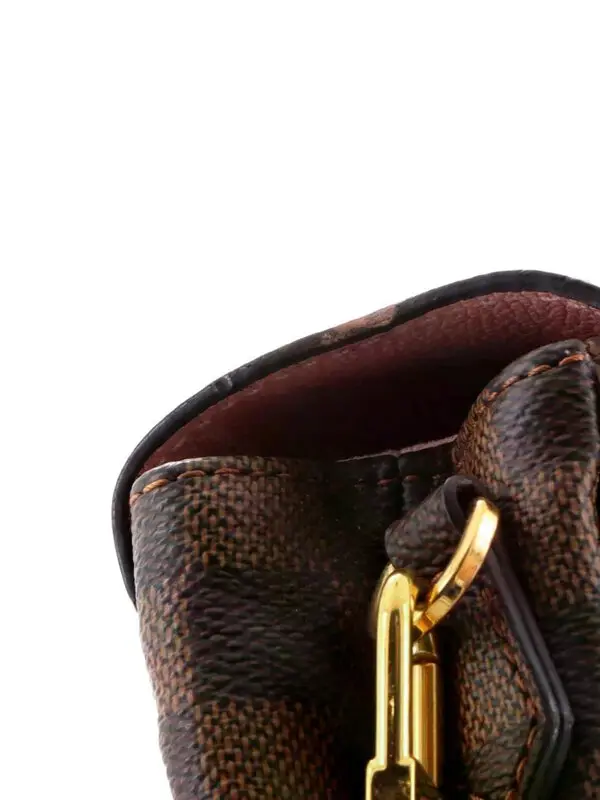 LOUIS VUITTON Clapton Handbag Damier And Leather Pm Crossbody Bag - Brown