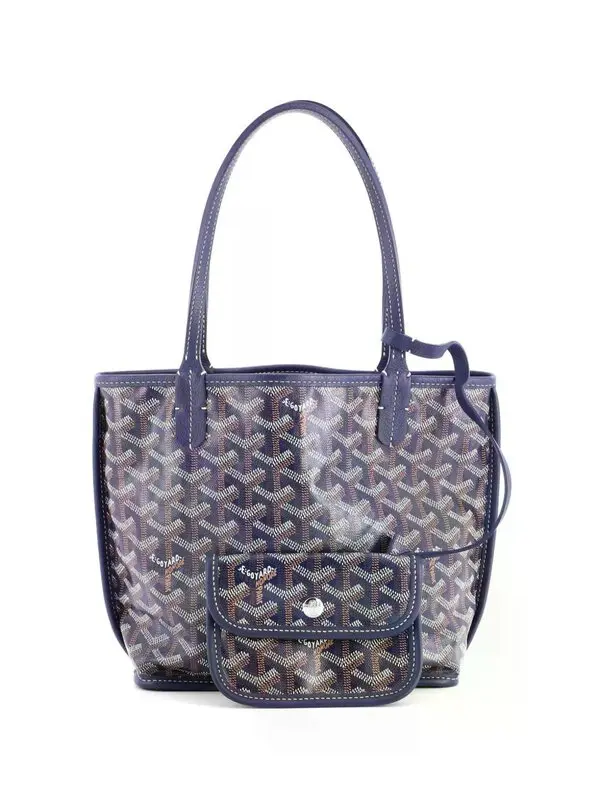 Goyard Anjou Reversible Tote Coated Canvas Mini Satchel - Blue