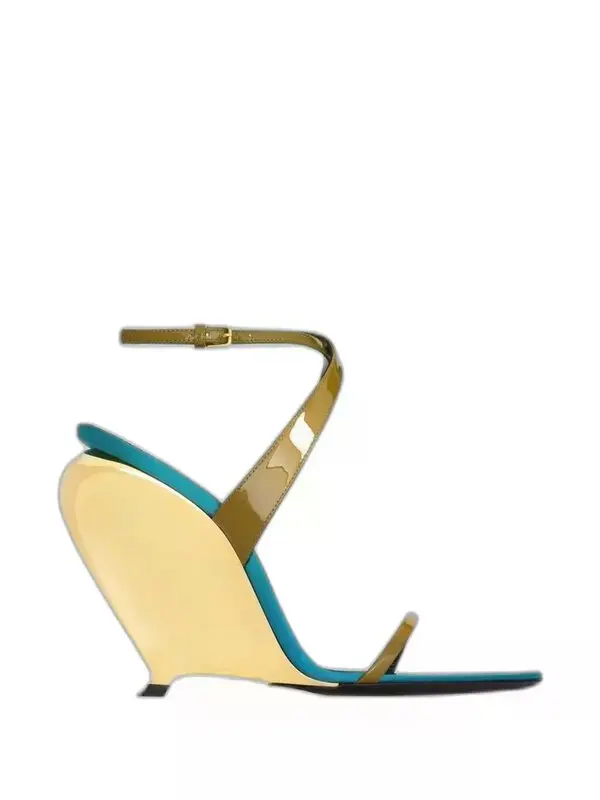 Saint Laurent Tallulah Leather Sandals - Green