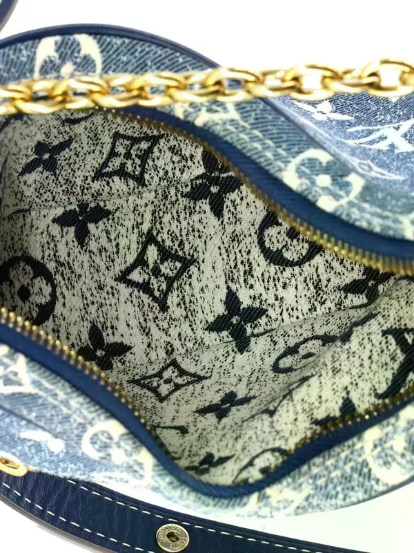 LOUIS VUITTON Loop Handbag Monogram Jacquard Denim Hobo Bag - Blue
