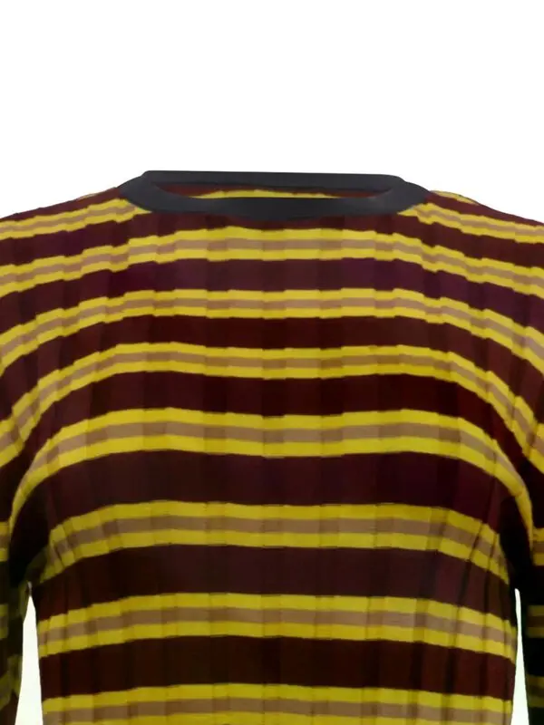 Marni Striped Ribbed-knit Cotton Sweater