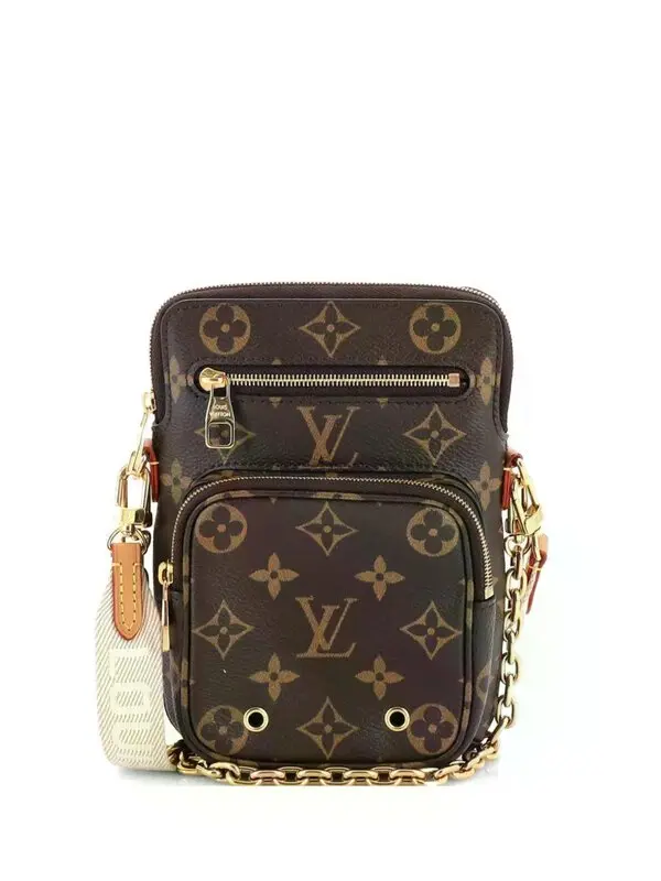 LOUIS VUITTON Utility Phone Sleeve Bag Monogram Canvas Crossbody - Brown