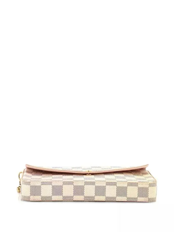 LOUIS VUITTON Felicie Pochette Damier Crossbody Bag - White
