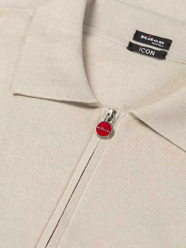 Kiton Zipped Polo Shirt - Neutrals